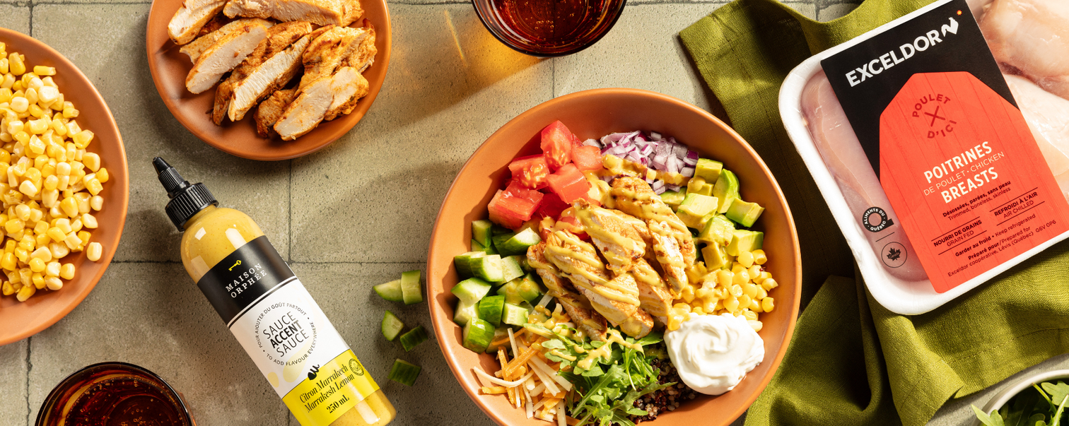 Salade au poulet épicé style Poulet Rouge – La Maison Orphée