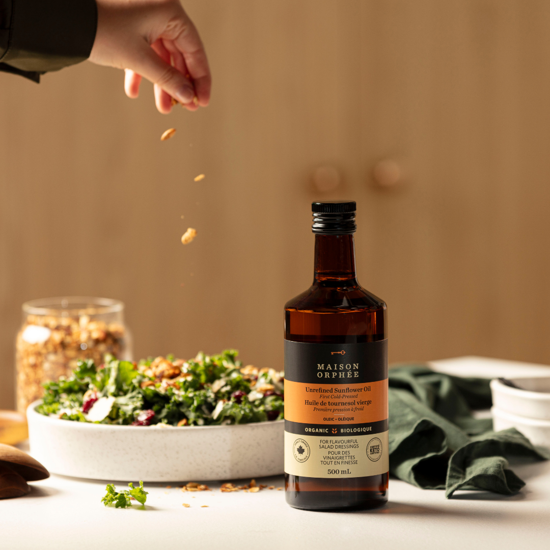 Huile de tournesol vierge bio – La Maison Orphée